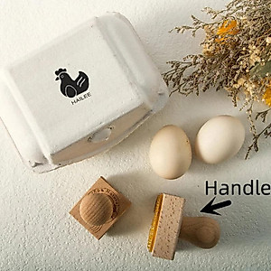Custom Wooden Egg Box Stamps, Personalized Rubber Egg Box Stamps, Fresh Egg Box Stamps, Farm Box Stamps, Chicken Coop with Handle & Print