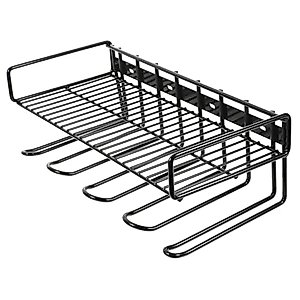 SOESFOUFU Tool Storage Box Drill Holder Wall Mount Multifunctional Tool Storage Rack Workshop Pegboard Workshop Storage Shelf Wall Storage Rack Corner Tool Storage Rack Tool Shelf Black Iron