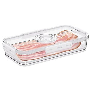 Vellsenne Bacon Container Airtight with Time Recording - Bacon Container Keeper Holder for Refrigerator Bacon Storage Container for Fridge Bacon Storage Box