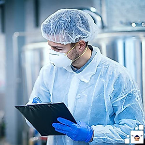 EZGOODZ White Disposable Lab Coat 3X-Large, Pack of 10 Disposable Lab Coats for Adults, Breathable PP 35 GSM Painting Lab Coat Disposable with Elastic Wrists, Loop Fasteners, Unisex PPE Coat No Pocket