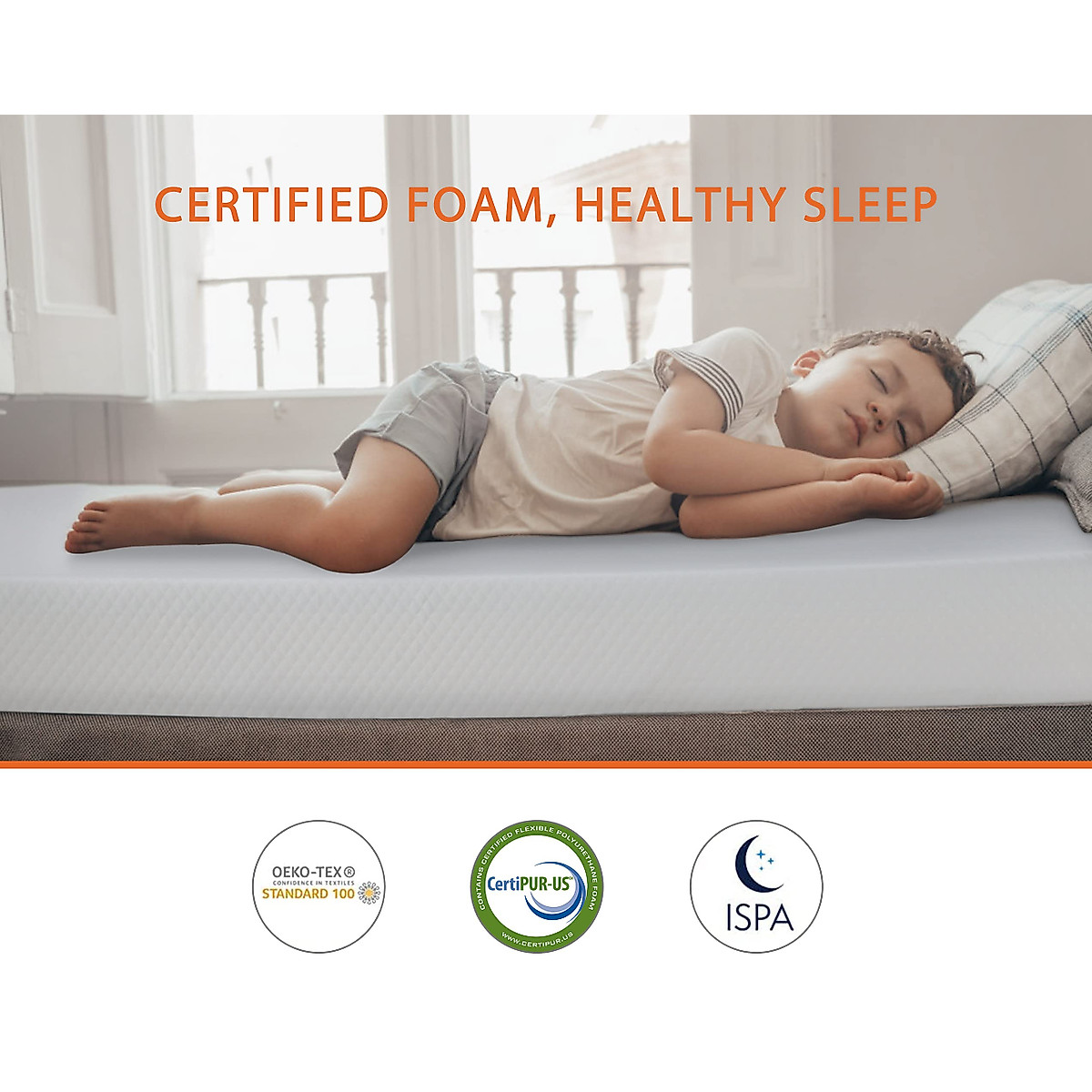 Twin Mattress, Medium Firm 5/6/8/10/12/14 In Memory Foam Mattress for Pressure Relief & Cooler Sleep, Certipur-Us Certified Mattress Twin Bed Mattress Twin Size Mattresses, Bed in a Box (Twin, 10 In)