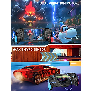 EcRonadX Switch Controllers, Compatible with Nintendo Switch/OLED, One-Piece Switch Pro Controller Replacement for Joypad, Switch Handheld Grip Suitable for Big Handheld Players