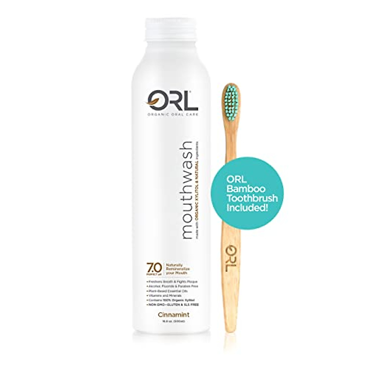 ORL Natural & Organic Mouthwash Uniquely Formulated to Clean Your Mouth Whiten Your Teeth Strengthen Tooth Enamel