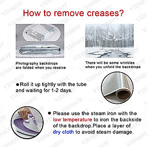 VIDMOT Winter Forest Background 7x5ft Snowy Scene Natural Background for People Artistic Portrait Photo Shooting Cold Ice Snow Wold Backdrop Photography Studio Set Props BJXPVV635