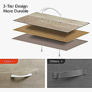 WLIVE Two 2-Drawer Nightstand and 5-Drawer Dresser Set, Fabric Dresser, Storage Organizer Unit with Fabric Bins for Closet, Living Room, Hallway, Nursery, College Dorm, Greige