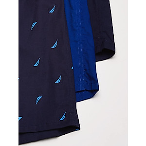 Nautica Men's Cotton Woven 3-Pack Boxers, Multicolor, Large