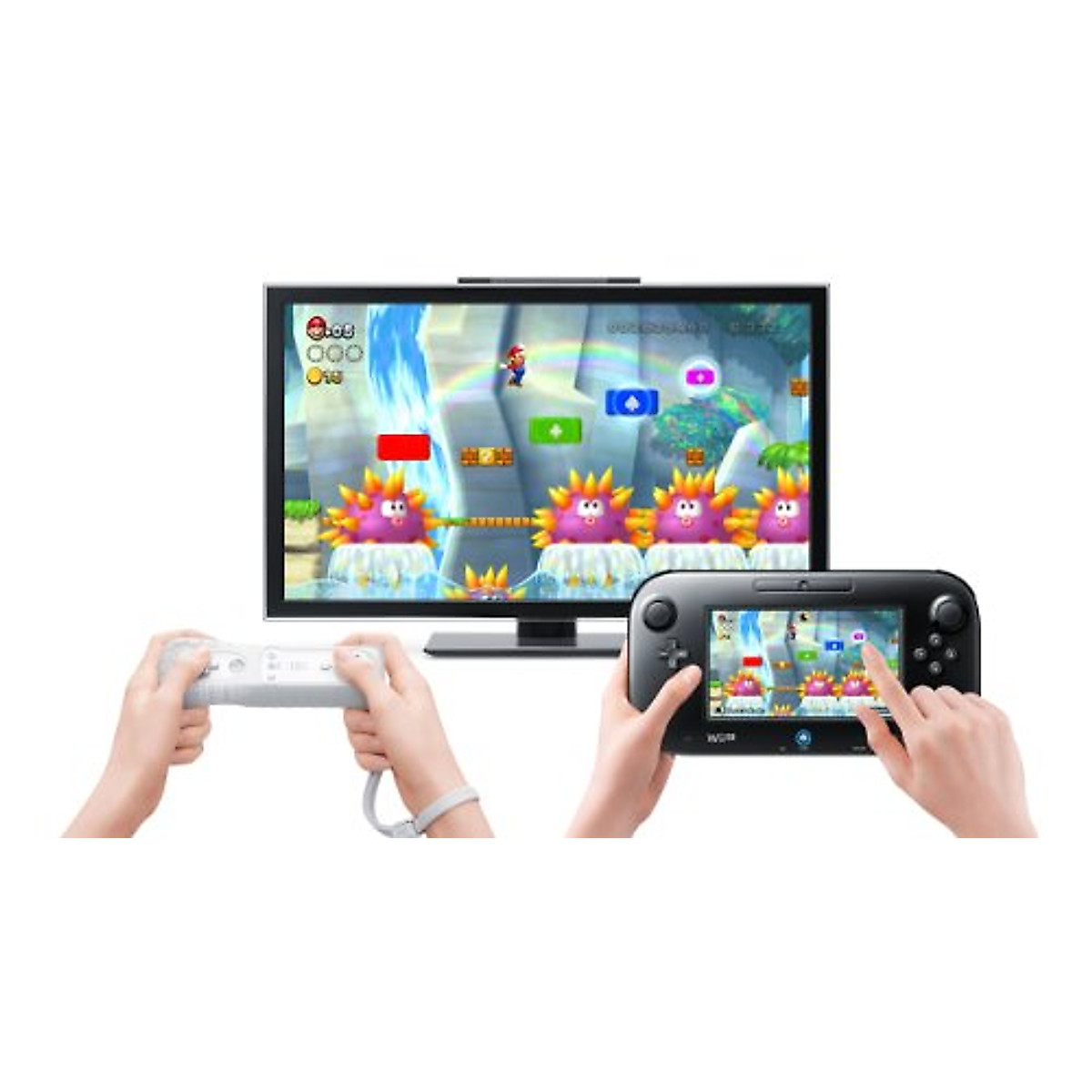 Nintendo Wii U Black Premium Pack (32GB) + New Super Mario Bros.U + New Super Luigi U