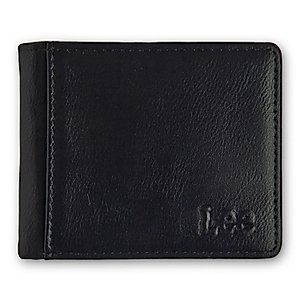 Lee Men’s Classic Slim Bifold Wallet Casual Everyday Minimalist Cash and Card Holder (Black)