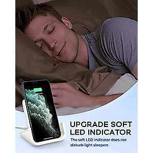 Wireless Charger YUWISS Wireless Charging Stand Cordless Charger 10/7.5/5W Compatible with iPhone 14 13 12/12 /11Pro Max/XR/XS Max/XS/X/8/8Plus Galaxy S22/S21/S9/S9+/S8/S8+ Note