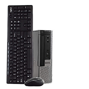 Dell OptiPlex 9020 Ultra Small Space Saving PC Desktop Computer, Intel Quad Core i5, 8GB RAM, 256GB SSD, Windows 10, New 16GB Flash Drive, Wireless Keyboard & Mouse, DVD, WiFi (Renewed)