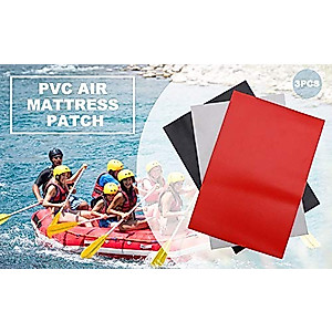 Vbestlife 6Pcs PVC Patch Repair Kit,Repair Patches Kit Set Accessory for Inflatable Raft Boat Canoe Kayak (Red) Red PVC Repair Patches