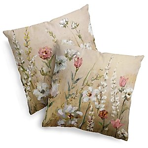 YIYIE Flowers Throw Pillow Covers for Couch Sofa Bed