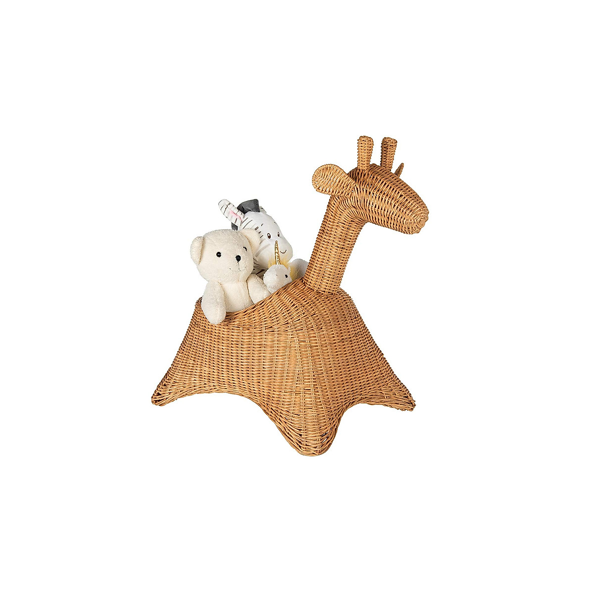 KOUBOO Wicker Giraffe, Naural Color Storage Basket, Brown