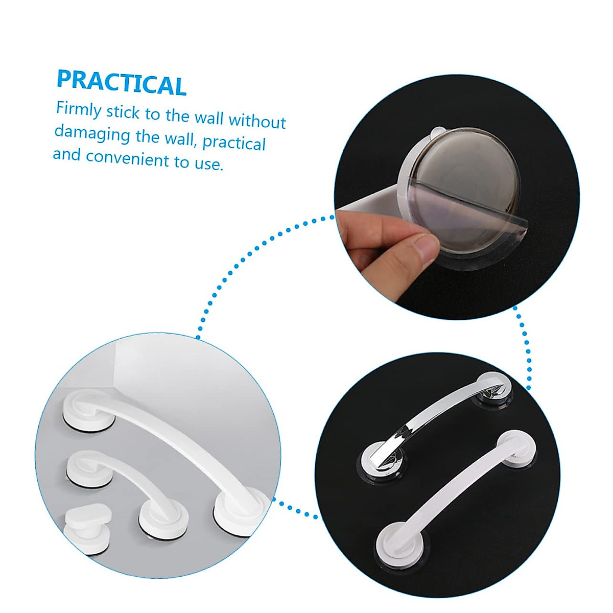 DOITOOL glass door handle cabinet handles hand rails for elderly bathtub rail suction grab bars bathtub safety rail grab bars for bathtubs and showers Safety Hand Rail for Senior armrest