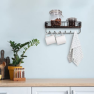 Key Holder for Wall，Key Hooks for Wall, Mail Organizer Wall Mount Key Rack Hanger Holder Decorative Metal Wire Mesh Mail and Key Holder for Wall with Shelf, Entryway, Bathroom, Living Room by DB