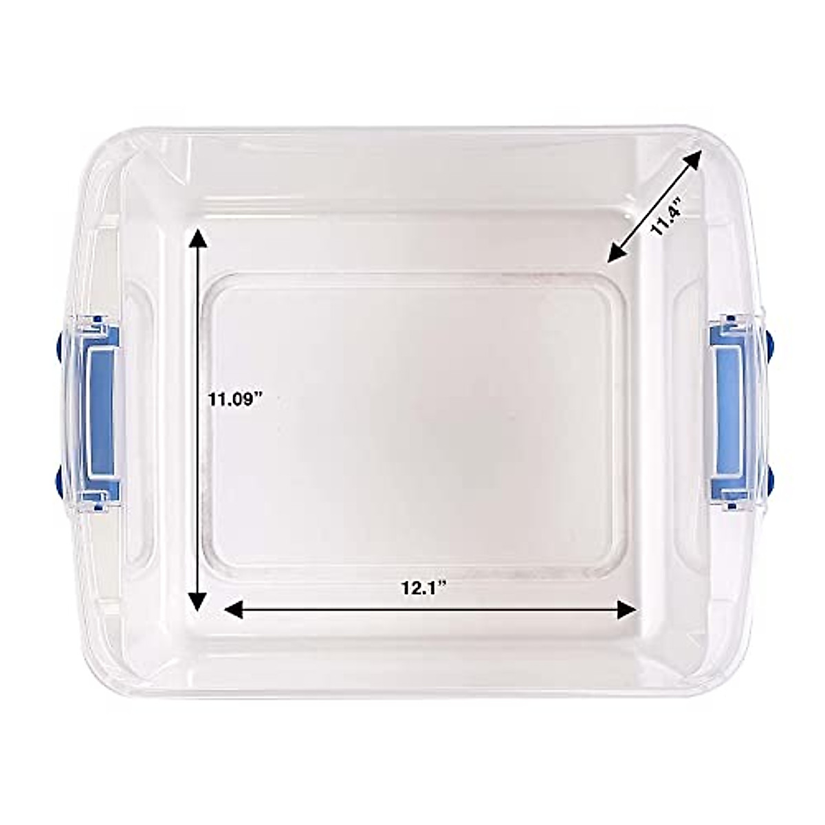 HOMZ Heavy Duty Modular Clear Plastic Stackable Storage Tote Containers with Latching and Locking Lids, 31 Quart Capacity, 4 Pack