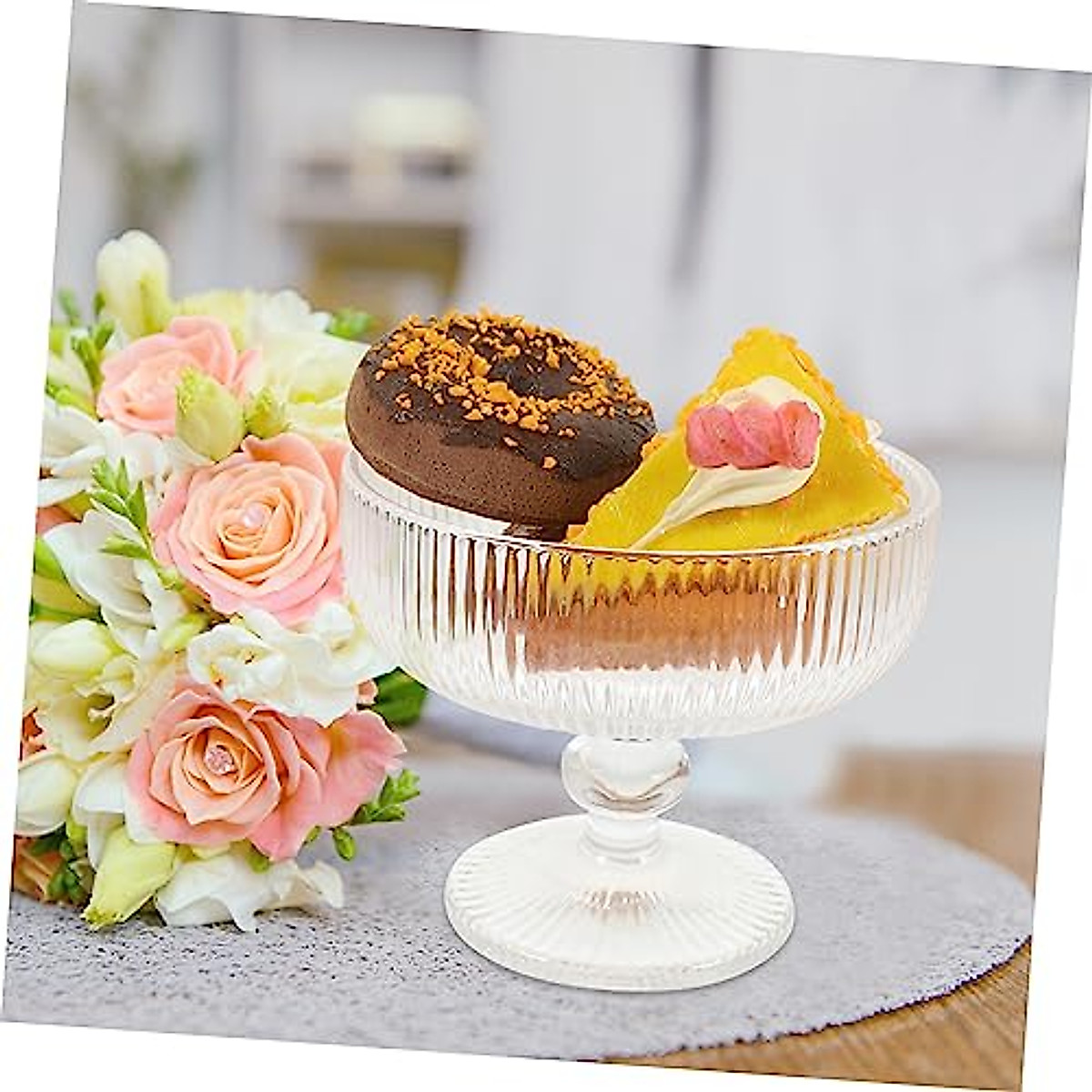 YARNOW Ice Cream Goblet Clear Glass Bowls Clear Glass Mugs Dessert Plates Glass Footed Ice Cream Bowls Clear Glass Parfait Cups Ice Cream Cups Glass Sundae Trifle Cup Appetizer Cup Glass