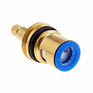 Micro Traders Replacement Tap Valves Brass Ceramic Disc Insert Gland Cartridge Cold/Hot Water 1/4 Quarter Turn 20 Teeth G 1/2Inch