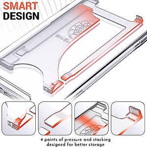 Shields Up Designed for iPhone 15 Pro Max Case, Minimalist Wallet Case with Card Holder (3 Cards) & Ring Stand, [Drop Protection] Slim Protective Cover for iPhone 15 Pro Max (6.7 inch) - Clear