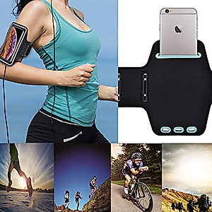 Takfox Cell Phone Armband for Samsung Galaxy S21 Ultra S20 Plus S10+ S9 S8 S7 J7 J3, A01 A11 A21 A51 A71 A10e A20 A30 A50, Stylo 6,K51,K31 Sports Running Workout Phone Holder Card Slots Case-[2 Pack]