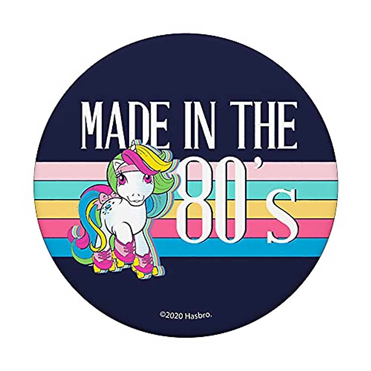 My Little Pony Made In The Eighties Rainbow Stripes PopSockets Swappable PopGrip