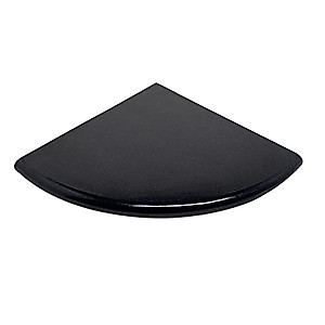 Tenedos Premium Quality Absolute Black Granite Corner Shelf Both Side Polished 9 Inch (1) Maintenance Free, Stain Resistant