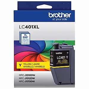 Brother Genuine LC401XLY High Yield Yellow Ink Cartridge