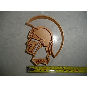 TROJAN HELMET TRADITIONAL STYLE DETAILED COOKIE CUTTER MADE IN USA PR4649 Gold