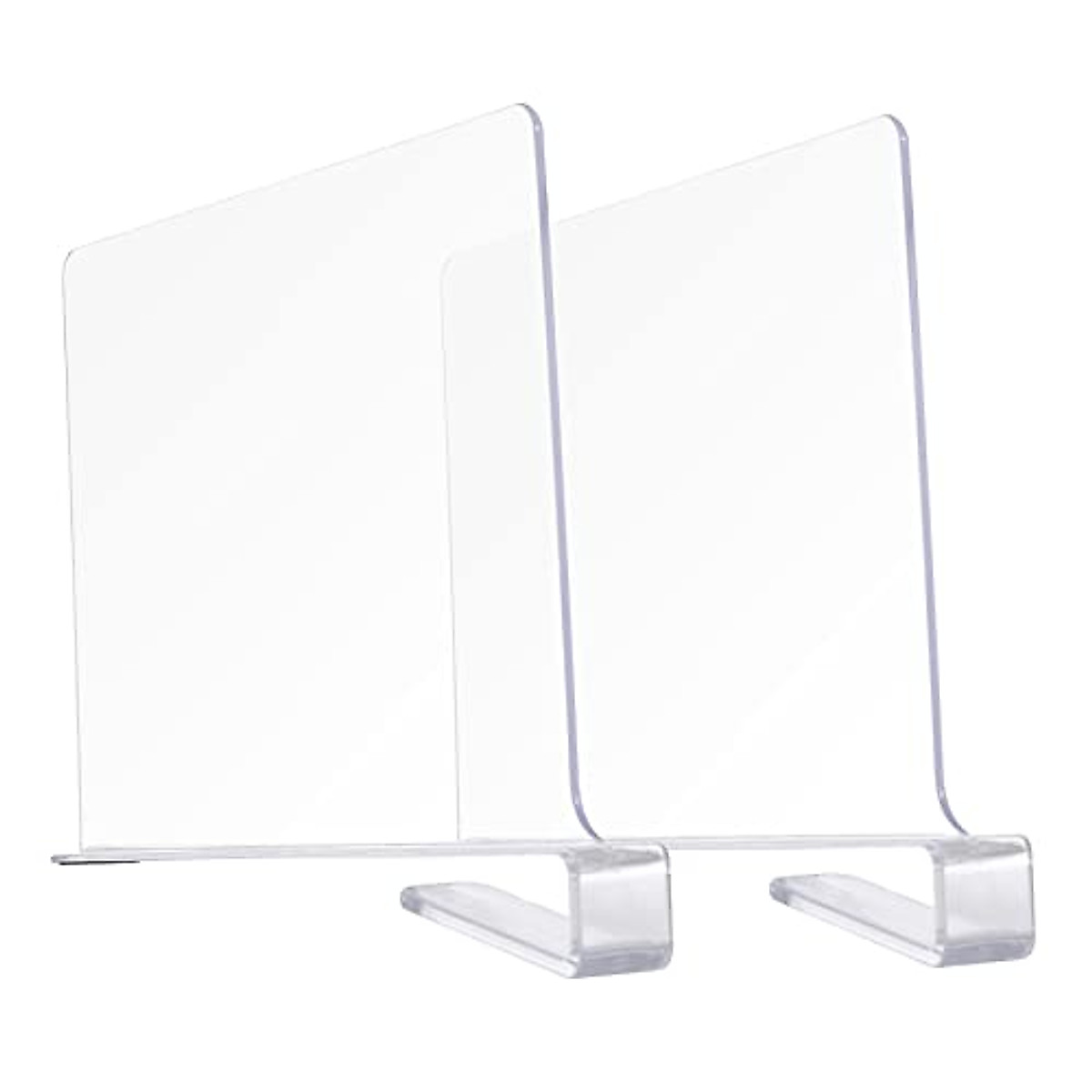 ERFEI Shelf Dividers for Closet Organization Clear Acrylic Shelves Organizer Multifunction Closet Separator in Bedroom Kitchen and Office (12pcs)