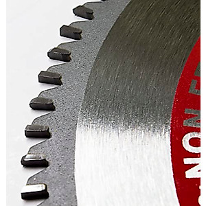 Benchmark Abrasives 7-1/4" TCT Saw Blade with 5/8" Arbor, Circular Saw Blades for Cutting Plastic Aluminum Non-Ferrous Metals Fiberglass, Smooth Cutting ‎(7-1/4" - 80 Teeth)