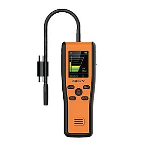 Elitech Refrigerant Leak Detector, Infrared & Heated Diode Sensors in 1 Unit, HVAC Halogen Gas Sniffer, Anti-interference, Reach SAE Standards, IR-200