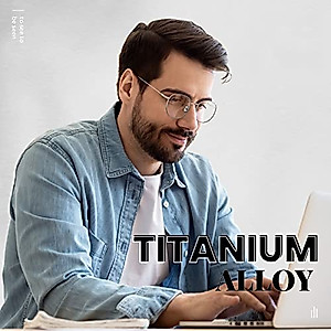 livho Blue Light Blocking Glasses, Retro Round Fake Eyeglasses Frames Anti UV Ray Filter Computer Gaming Glasses Women Men (Silver Frame,Transparent lens)