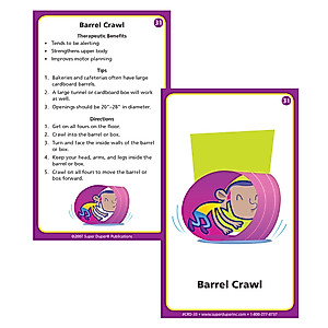 Sensory Diet Behavior and Body Awareness Flash Card Deck - Super Duper Educational Learning Toy for Kids