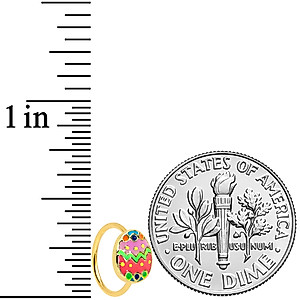 Body Candy Womens 20G PVD 316L Steel Nose Ring Pastel Painted Egg Nose Hoop Ring Circular Nose Ring 5/16”