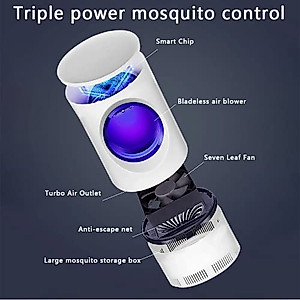 Mosquito Killer Lamp,USB Mosquito Killer Trap and Bug Zapper Mosquito Light Insect Killer Indoor & Outdoor,Mosquito Exterminator for Fly Control,Suction Fan
