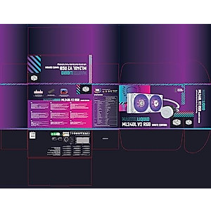 Cooler Master MasterLiquid ML240L V2 RGB White Edition CPU Liquid Cooler - Brighter Lighting Effects, 3rd Gen. Pump, Superior Radiator and Dual Advanced 120 mm SickleFlow RGB Fans - White