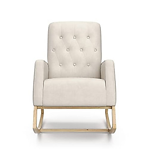 STORKCRAFT Northern Lights Nursery Rocker, Rocking Chair, Ivory