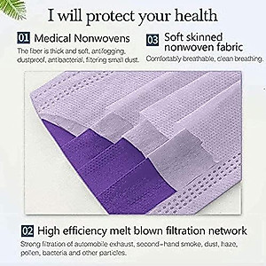 100PCS Black Disposable Face Mask Filter 3-ply Masks Protection Mouth Cover Masks Protection