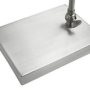 Amazon Brand – Stone & Beam Modern Vintage Adjustable Task Lamp, 17"H, Brushed Steel