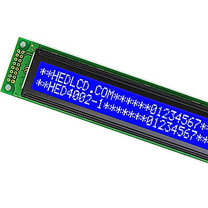 SaiDian 1Pcs HD44780 40x2 4002 LCM Character LCD Display Module 5V White on a Blue Background