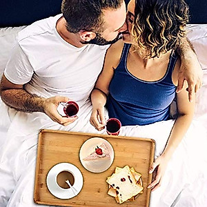 smylls Organic Bamboo Serving Tray, Cheese Plates Coffee Tea Serving Tray Fruit platters Party Dinner Plates Sour Candy Tray