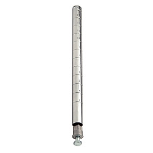 Quantum Storage P74C 4-Pack Posts for Wire Shelving, Chrome Finish, 74" Height x 1" Diameter