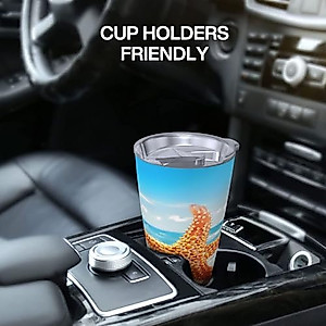 AYCZN Starfish 20 OZ Tumbler Stainless Steel Travel Coffee Mug, Ocean Beach Insulated Water Bottle with Lid Leakproof Thermal Cup