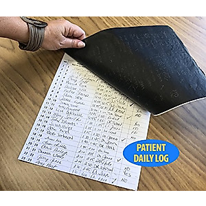 Tabbies Patient Sign-In Label Forms, 8-1/2" x 11" Form, Blue, 23 Labels/Sheet, 125 Sheets/Pack, Confidentially Sign In Your Patients, Also Provides a Daily Patient Log (14531)
