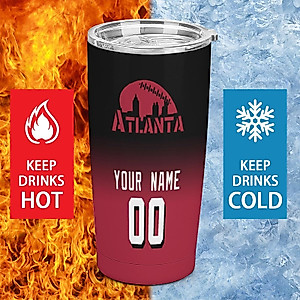 Custom Car Tumbler,Tumblers Stainless Steel 20.8oz,Personalized Football Cup,Sports Travel Coffee Mug,Customized Presents Gifts for Mother's Day Friends Fan Players Coach Lovers,Custom Number and Name