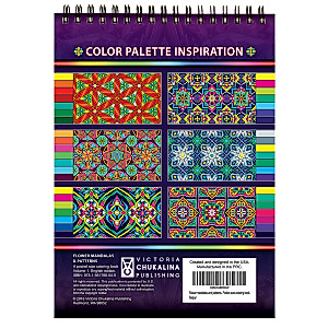 Flower Mandalas and Patterns. Travel Size Coloring Book for Adults on Thick Artist Paper with a Spiral Binding on The Top