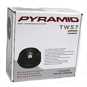 Pyramid 2 PRO TW57 3" 2000W Dome Bullet Car Super Titanium Audio Tweeters