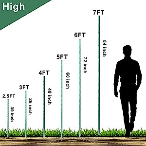 WAENLIR Garden Stakes 60 inch 5ft Sturdy Plant Sticks/Support, Tomato Stakes, Pack of 30