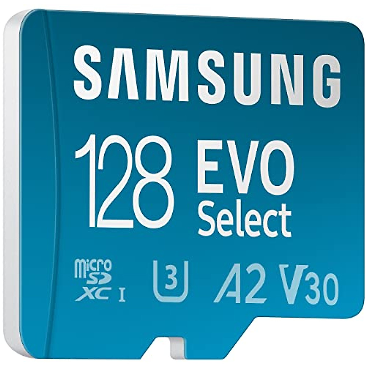SAMSUNG EVO Select Micro SD-Memory-Card + Adapter, 128GB microSDXC 130MB/s Full HD & 4K UHD, UHS-I, U3, A2, V30, Expanded Storage for Android Smartphones, Tablets, Nintendo-Switch (MB-ME128KA/AM)