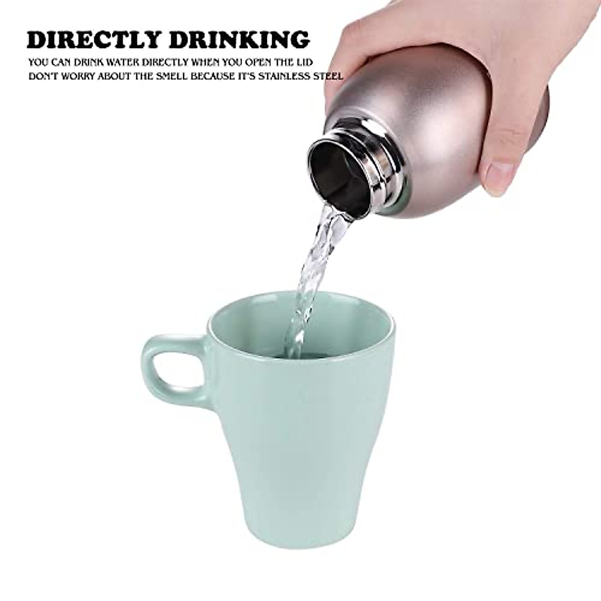 10.15oz/300ML Mini Thermal Mug Leak Proof Vacuum Flasks Travel Thermos Stainless Steel Drink Water Bottle Small Thermos Cups for Indoor and Outdoor (Rose Gold)